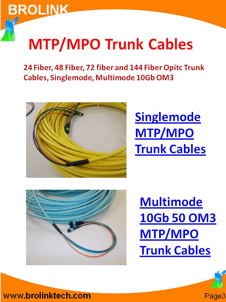 MTP/MPO Trunk Cables - BROLINK TECHNOLOGIES (DONGGUAN) CO.,LTD.